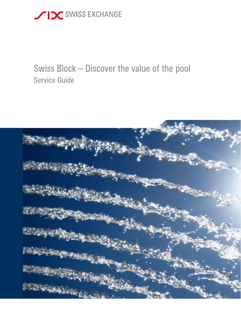 Swiss Block Service Guide / SIX Swiss Exchange | PDF | Order (Exchange ...