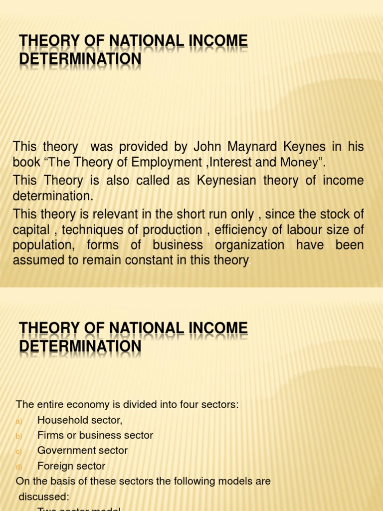 National Income Determination | PDF | Aggregate Demand | Measures Of ...