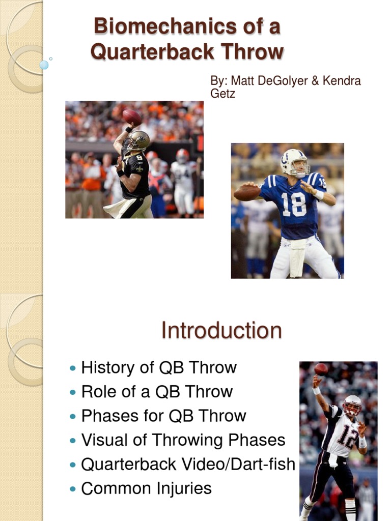 Biomechanics of Quarterback Throwing | PDF | Quarterback | Anatomical ...