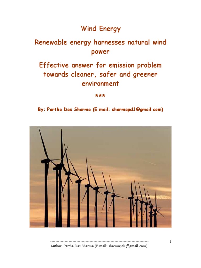 Wind Energy | PDF | Wind Power | Power Station