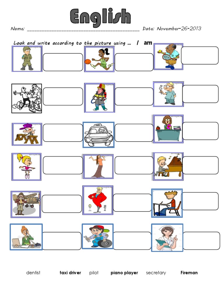 Look and Write According To The Picture Using | PDF | Sports ...
