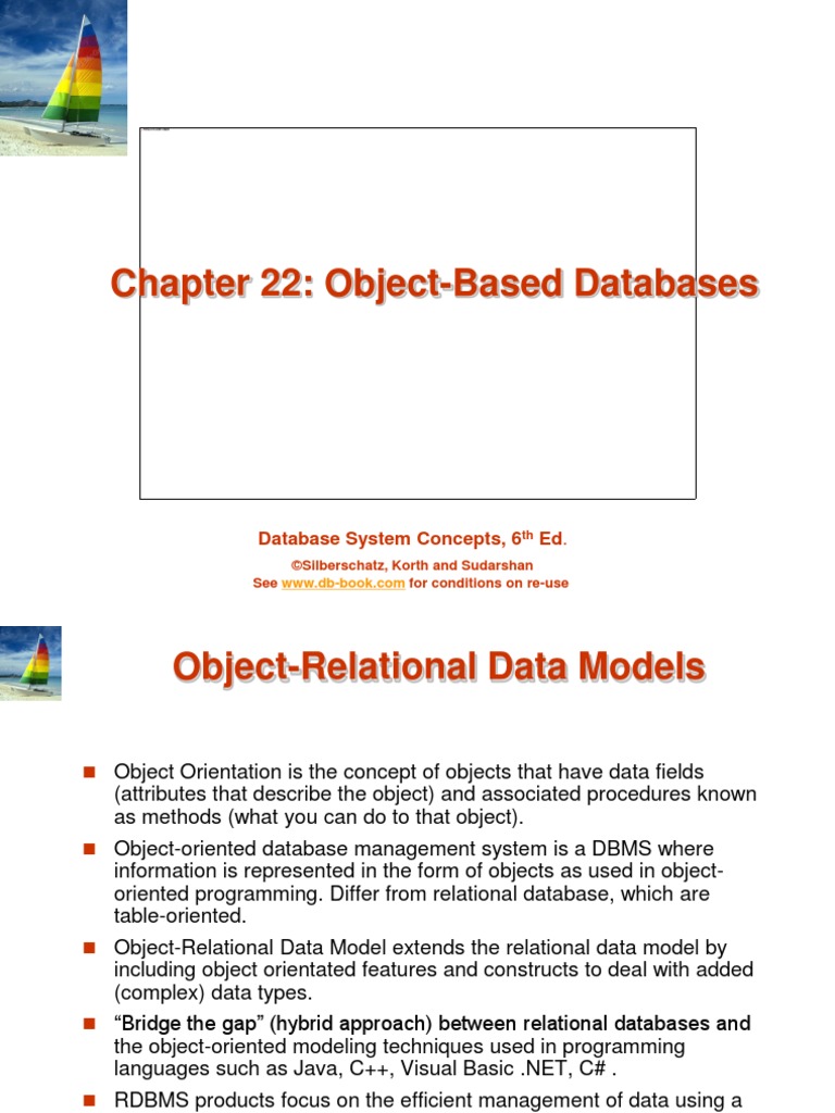 Ch22 Object Based Databases Rdbms Pdf Object Oriented Programming Object Relational 6851