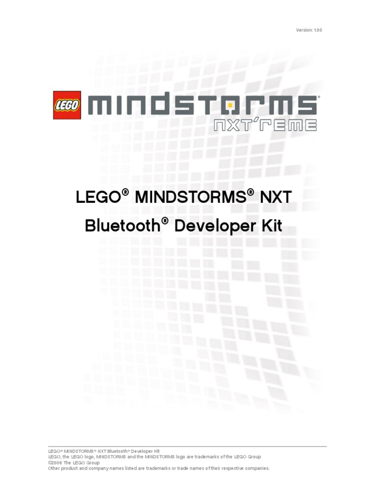 Lego Mindstorms NXT Bluetooth Developer Kit | PDF | Bluetooth ...