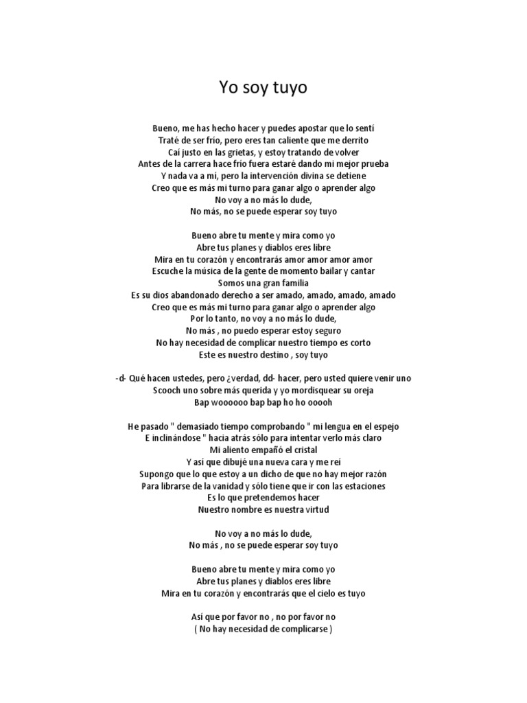 Yo Soy Tuyo | PDF