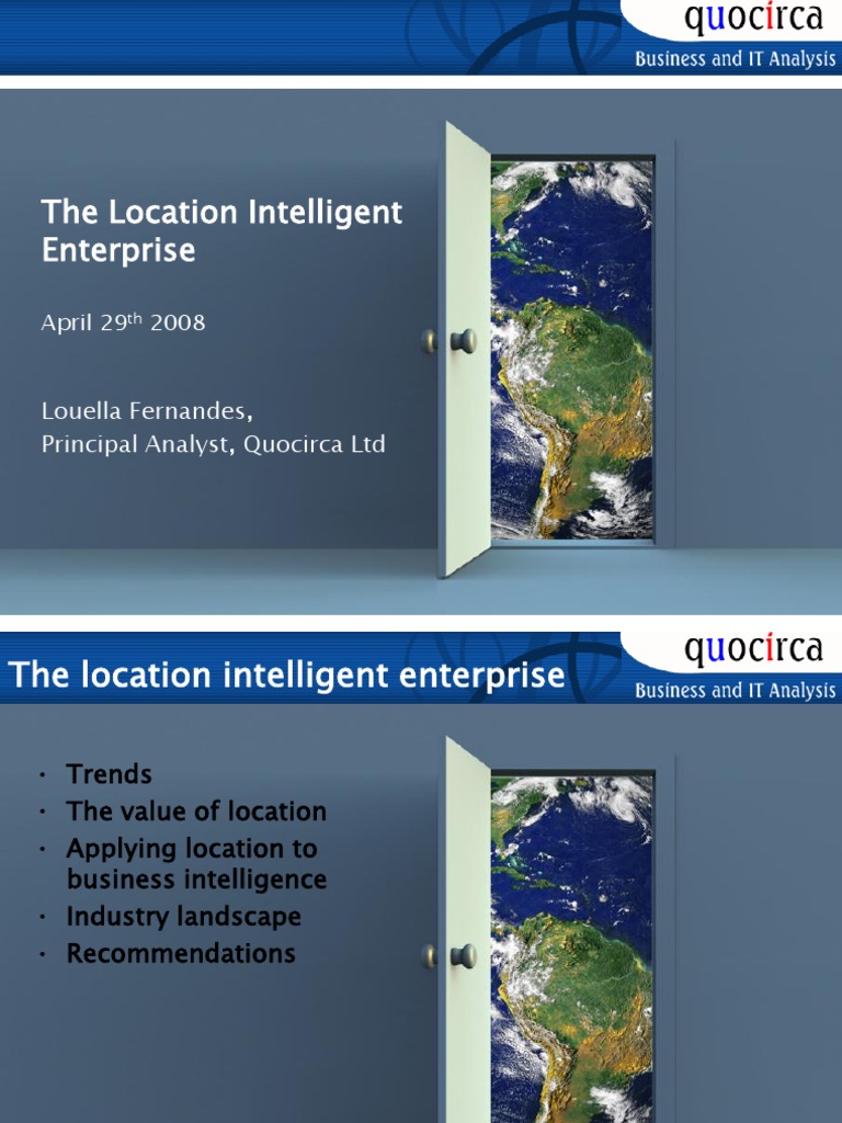 The Location Intelligent Enterprise | PDF | Business Intelligence ...