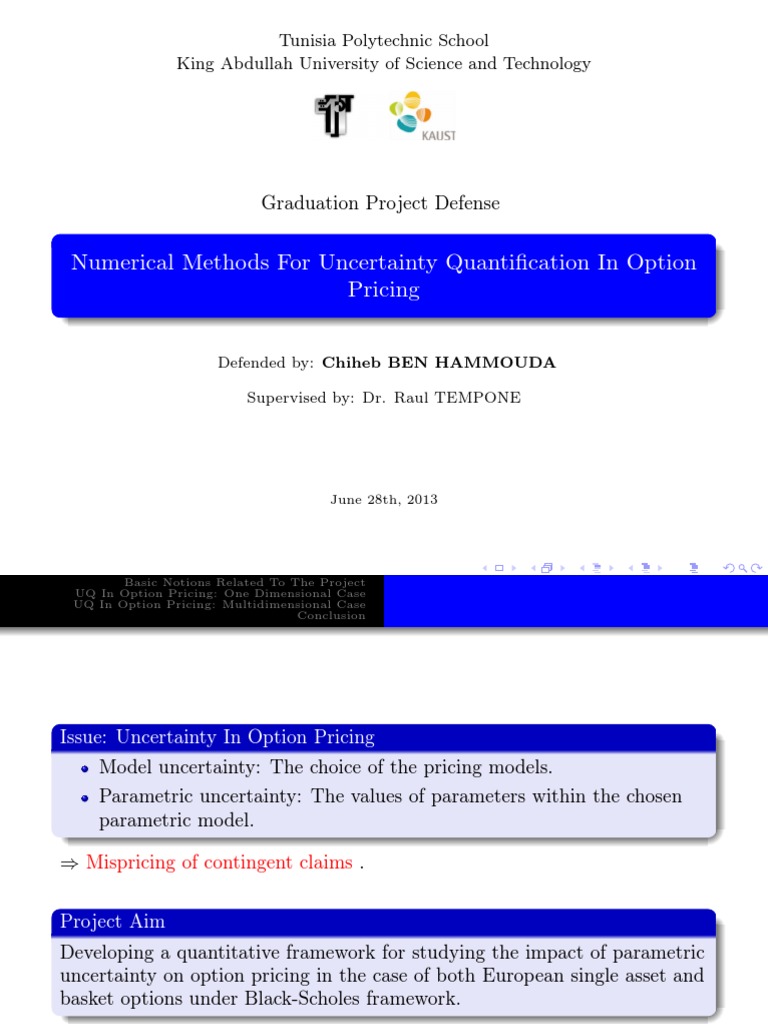 Quantifying Uncertainty in Option Pricing Using Polynomial Chaos Expansions and Sparse Grid ...
