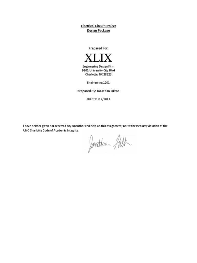 Electrical Circuit Project Design Package | PDF | Electrical Network ...