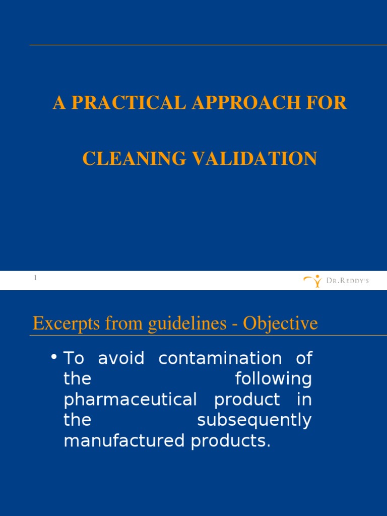 A Practical Approach For Cleaning Validation | PDF | Accuracy And ...
