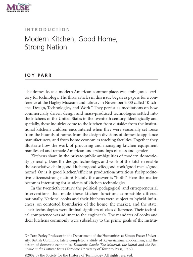 Modern Kitchen, Good Home, Strong Nation Joy Parr | PDF | Kitchen ...