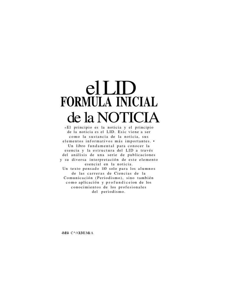 Lid | PDF | Publicación | Periodismo