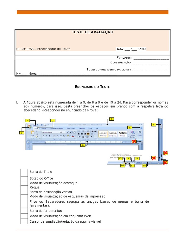 Teste de Avaliação - Word - 0755xx | PDF