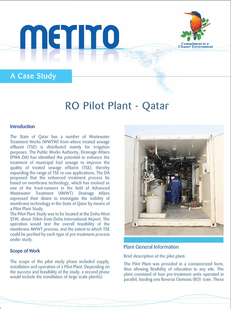 Metito Qatar case study.pdf | Membrane | Unit Operations