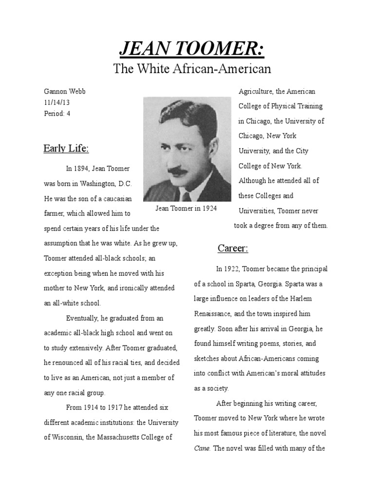 Jean Toomer | English Language Literature | Works