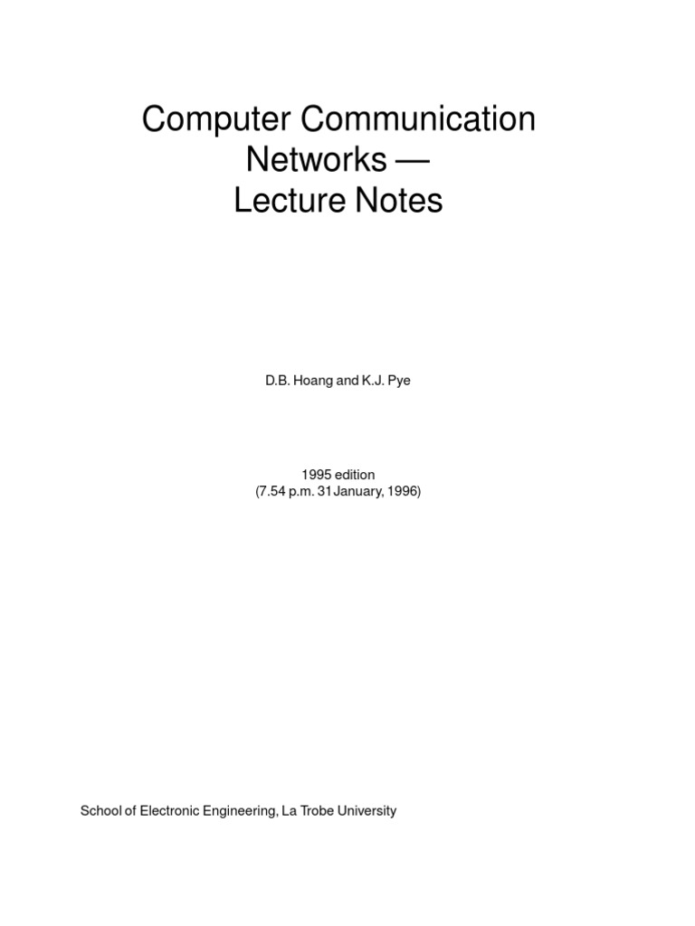 Computer Network Full | PDF | Osi Model | Network Architecture