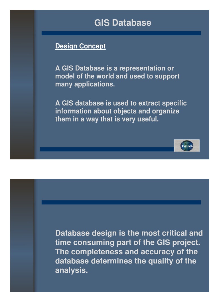 GIS Database: Design Concept | PDF | Geographic Information System | Databases