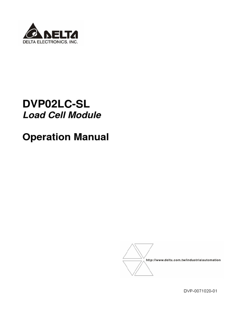 Dvp02lc-Sl Loadcell o en 20101018 | PDF | Nature