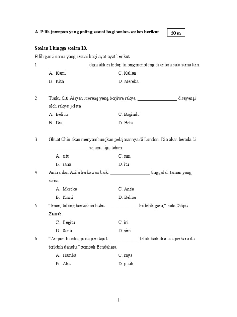Contoh Kertas Soalan Abm Peralihan - NancyzebKramer