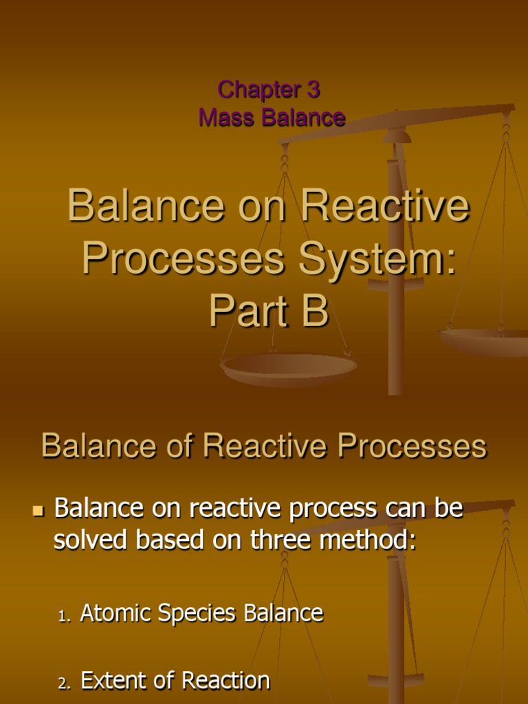 Reactive Process Mass Balances | PDF