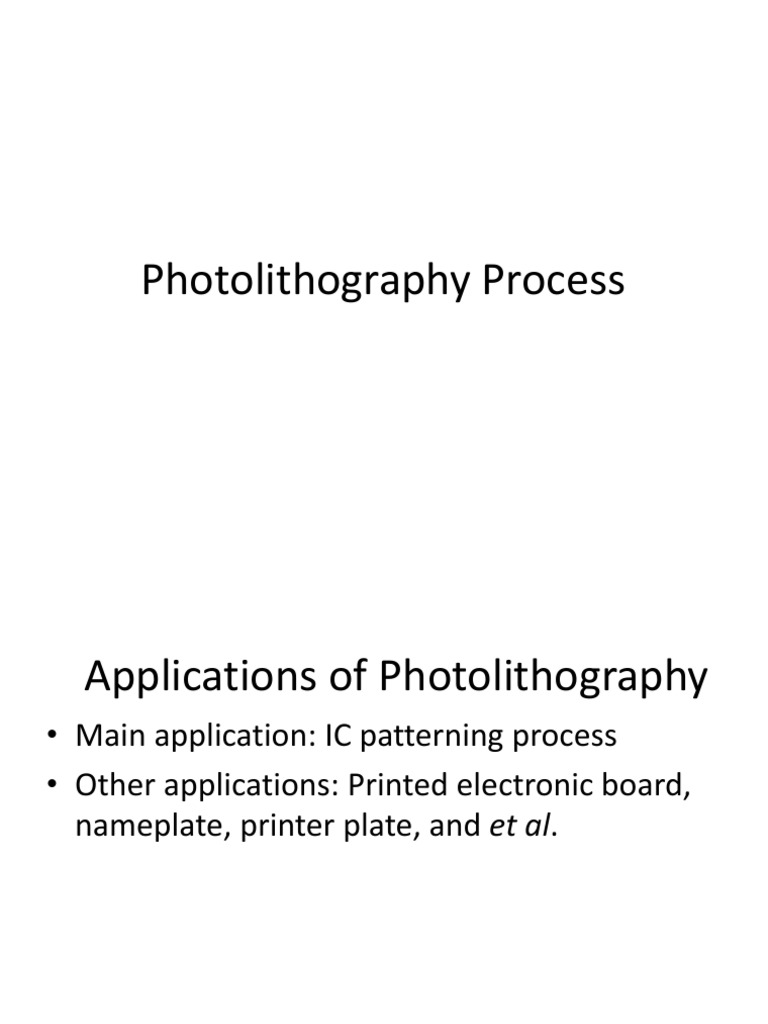 Photolithography Process Guide | PDF | Photolithography | Materials Science
