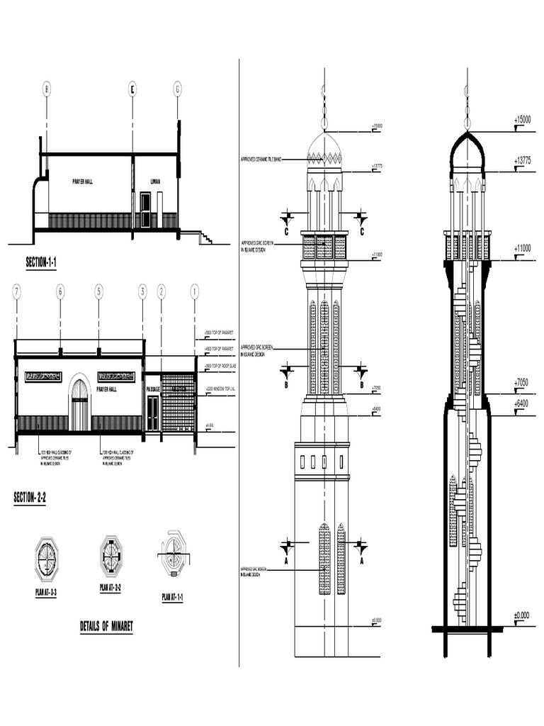 Prayer Hall Architectural Layout | PDF