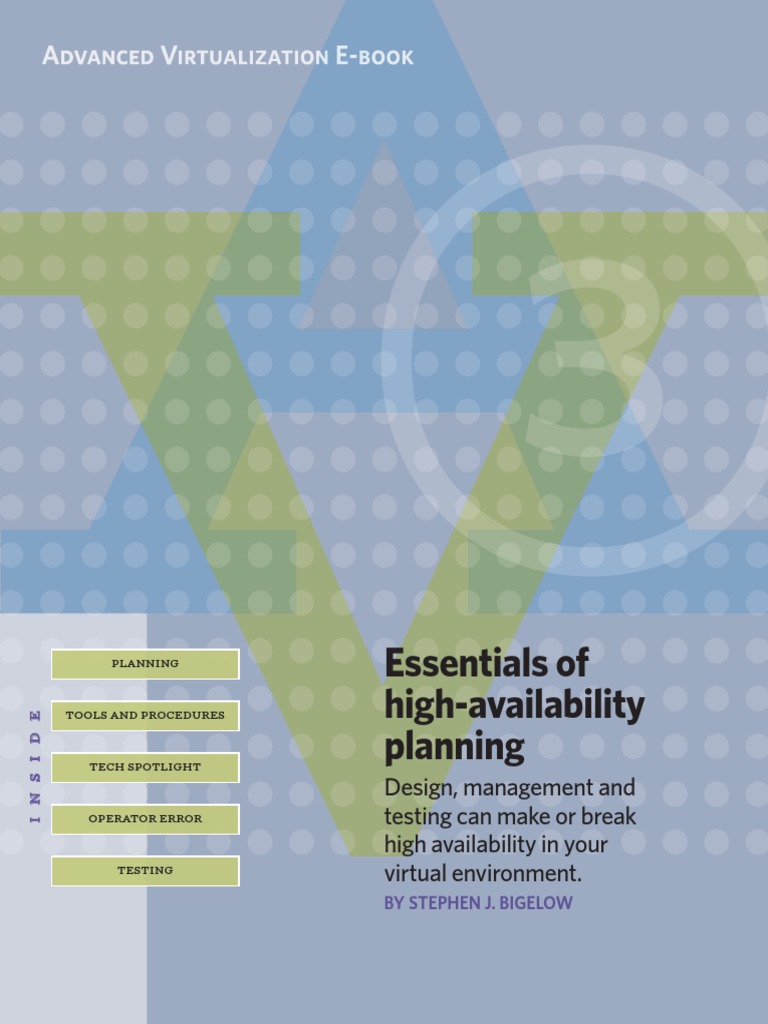 Essentials of High-Availability Planning | PDF | Virtual Machine | Virtualization