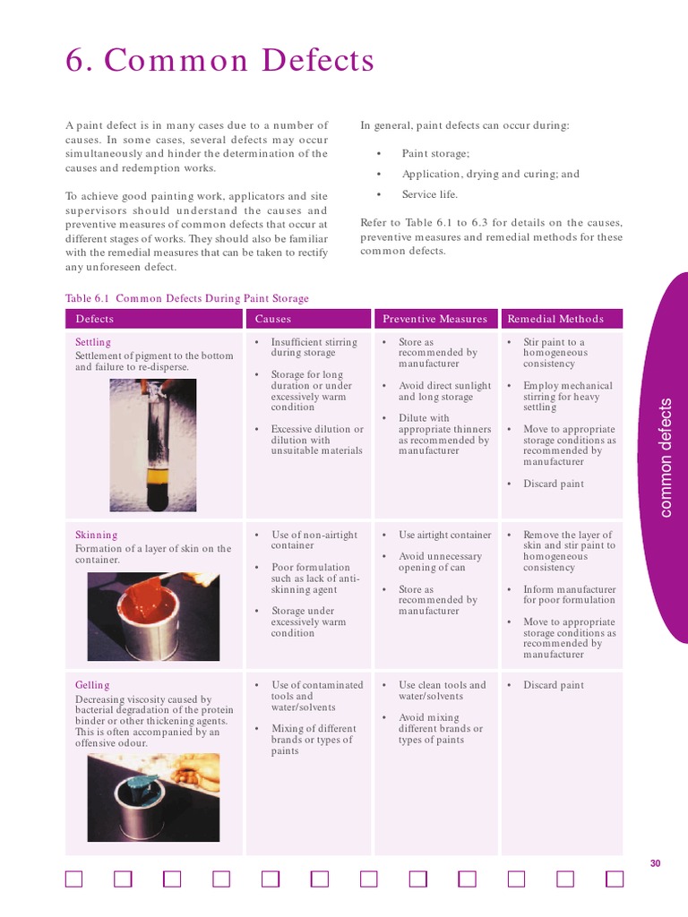 Common Paint Defects | PDF