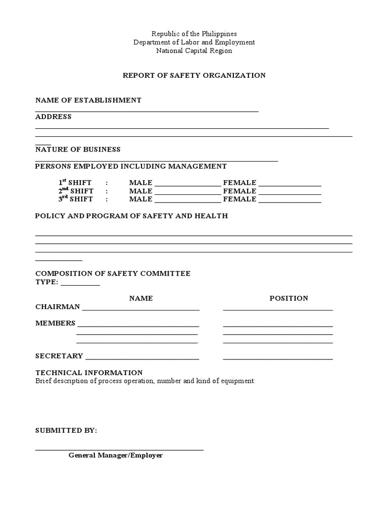 Guide To Composition of Safety Committee | PDF | Employment ...