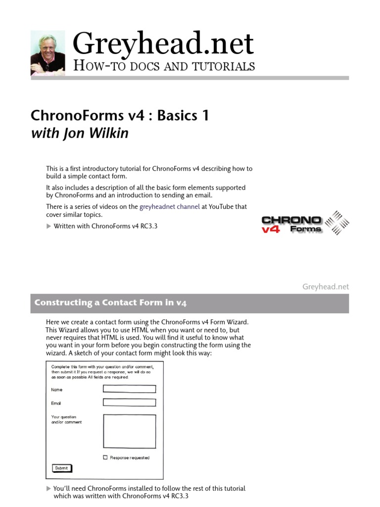 ChronoForms v4 Basics 1 | Download Free PDF | Email Address | Email