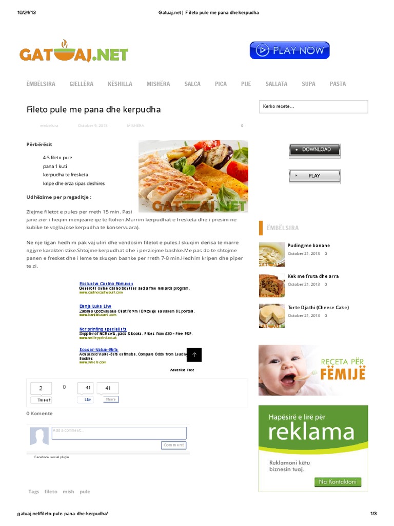 Fileto Pule Me Pana Dhe Kerpudha | PDF