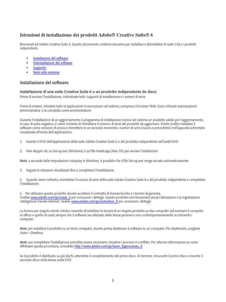 Istruzioni Di Installazione | PDF