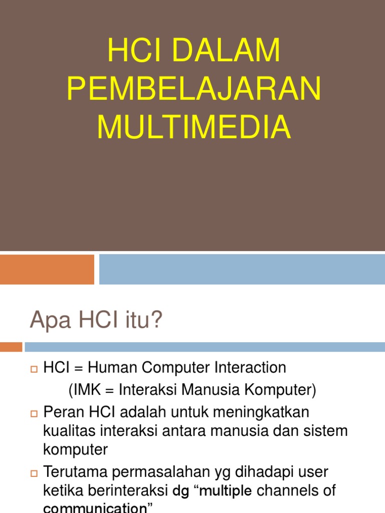 HCI in Multimedia Learning 2012 | PDF | Human–Computer Interaction ...