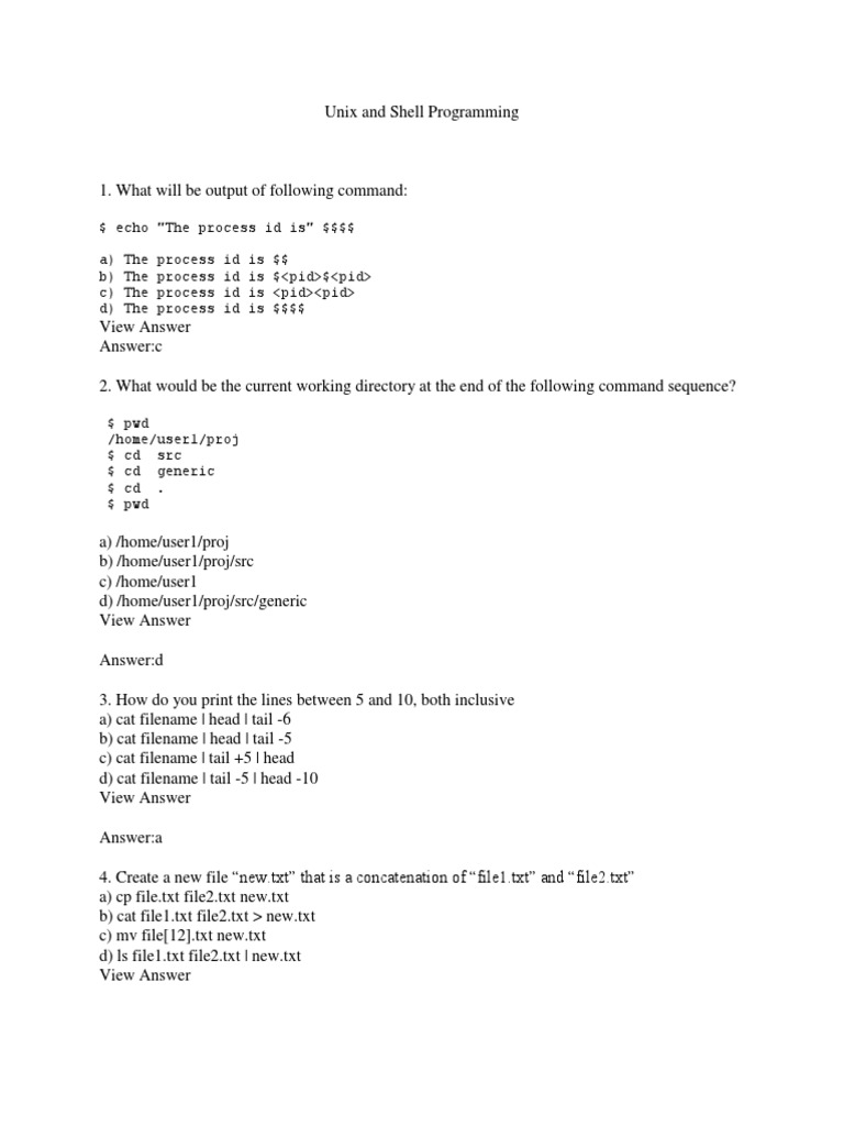 Unix and Shell Programming | PDF | Command Line Interface | C (Programming Language)