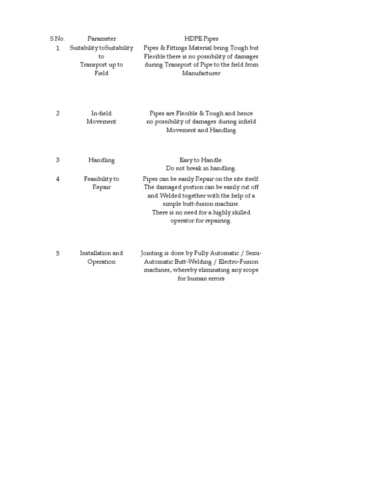 Hdpe VS GRP | PDF | Polyethylene | Pipe (Fluid Conveyance)