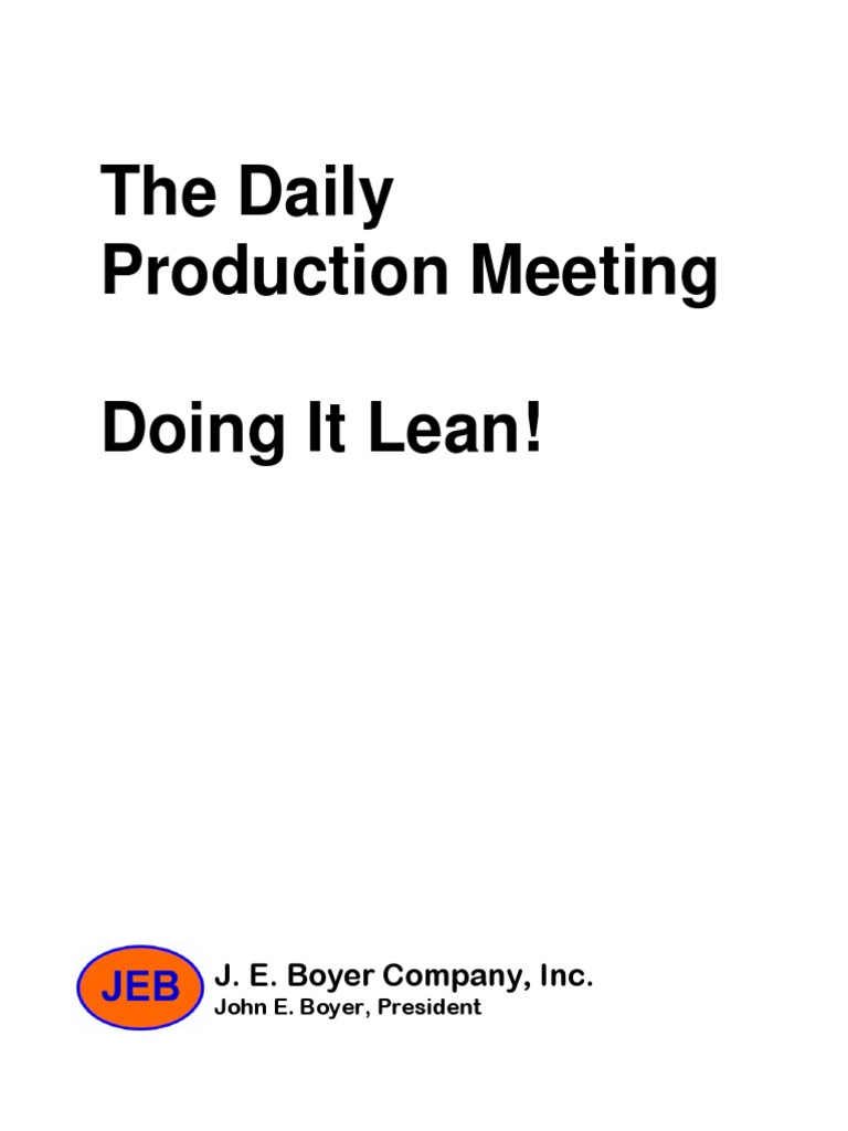 Daily Production Meeting Doing It Lean | PDF | Lean Manufacturing ...