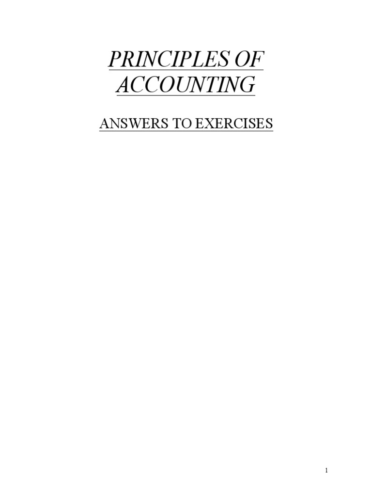 POA Exercise Answers | PDF | Debits And Credits | Expense