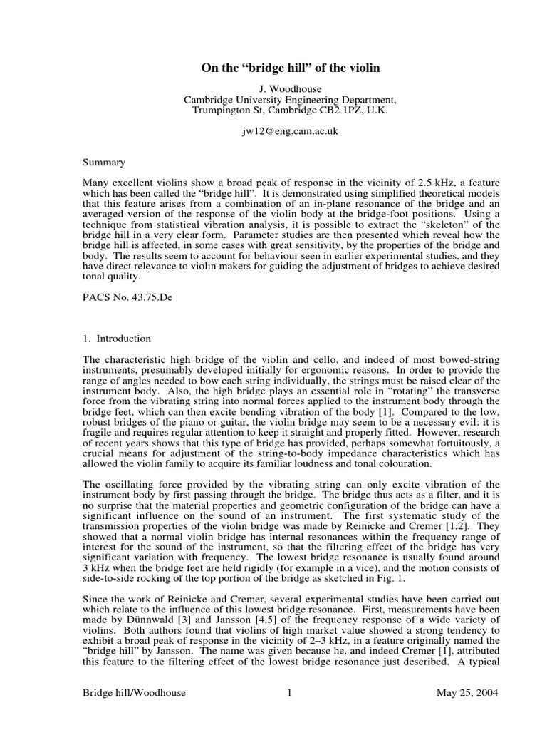 Bridge Hill | PDF | Resonance | Normal Mode