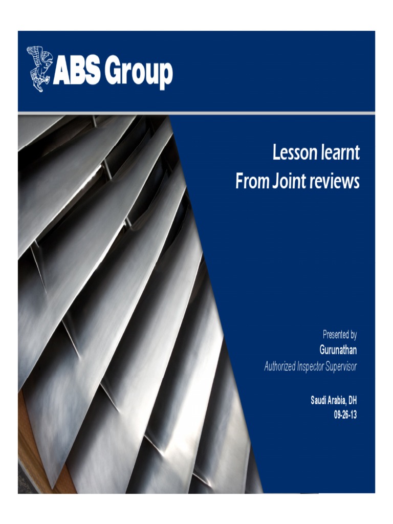 ASME Joint Review (Leason Learnt) | PDF | Structural Steel | Pipe ...