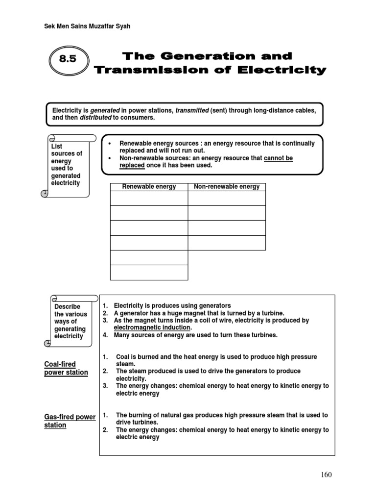 85 Generation of Electricity 09 | PDF