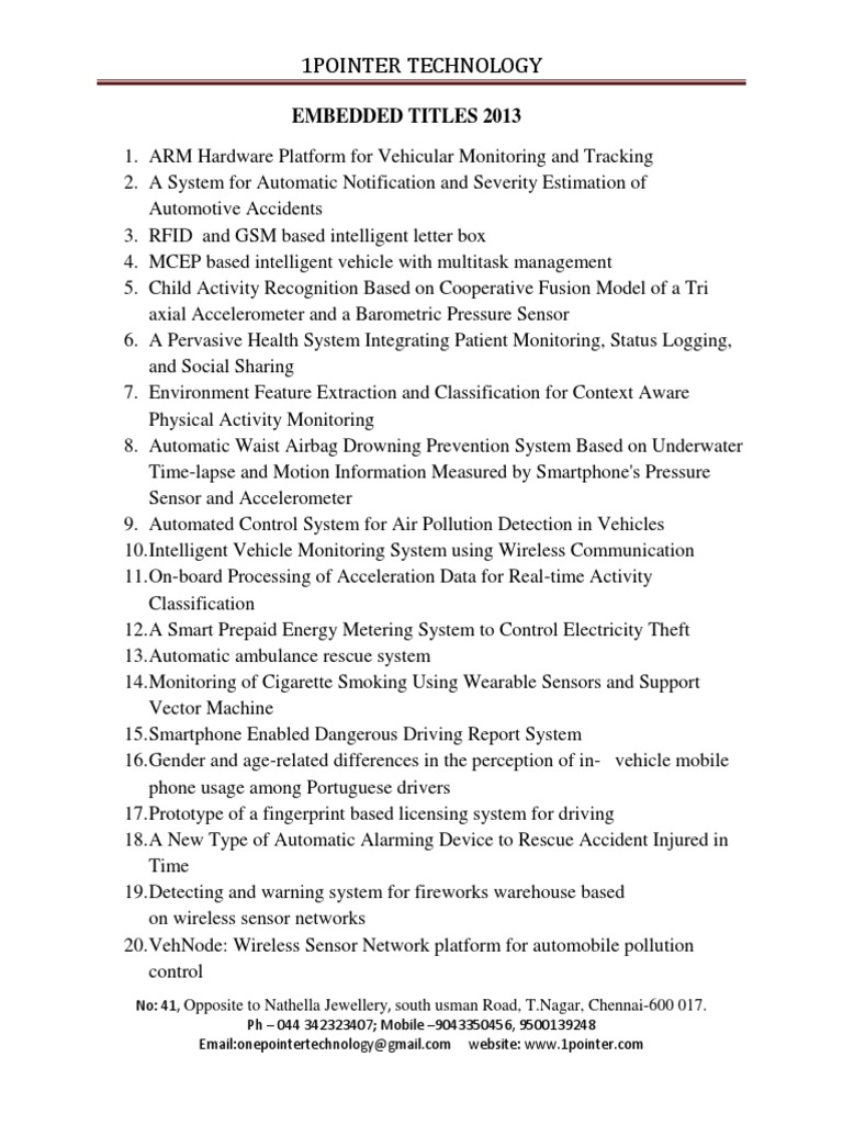 Ieee Embedded Projects Titles2013-2014 | PDF | Surveillance | Wireless ...
