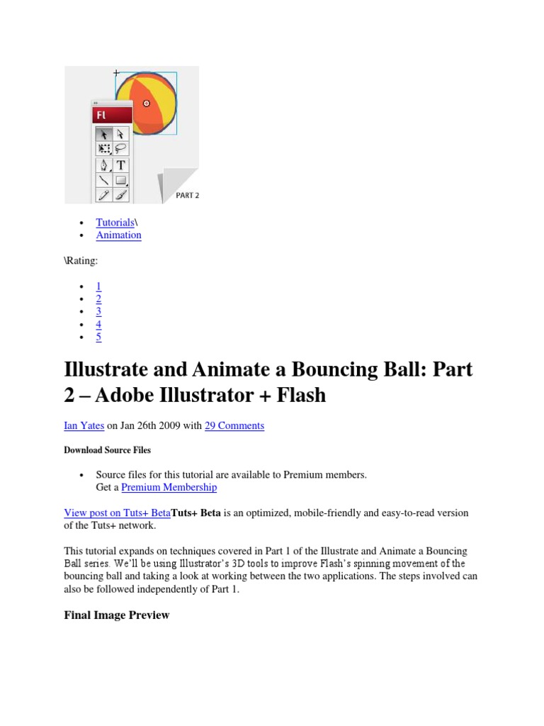 Tutorial 1 | PDF | Adobe Flash | Adobe Illustrator