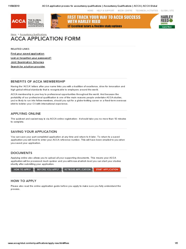 ACCA Application Process For Accountancy Qualifications - Accountancy ...