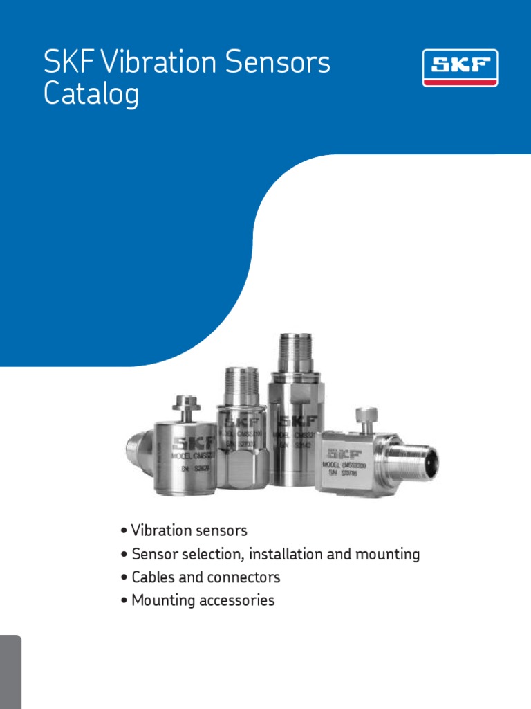 SKF Vibration Sensors Catalog | PDF | Accelerometer | Electrical Connector