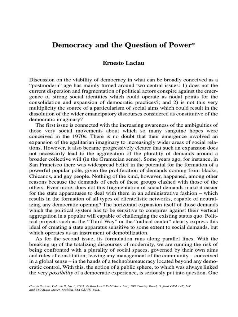Democracy and Power | PDF | Hegemony | Civil Society