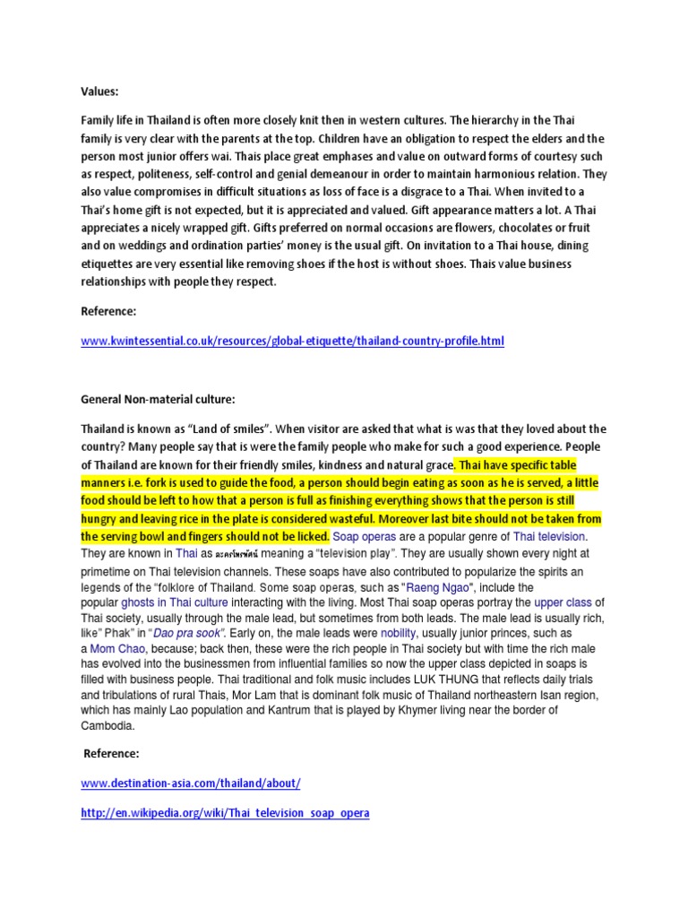 Values and General Non Material Culture | PDF | Culture (General ...