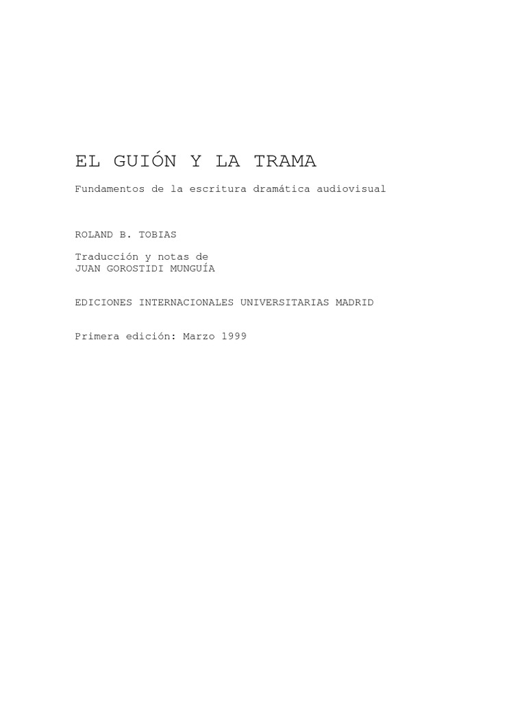 EL GUIN Y LA TRAMA-Ronald B (1) - Tobias-Sin Corregir | PDF | Ocio ...