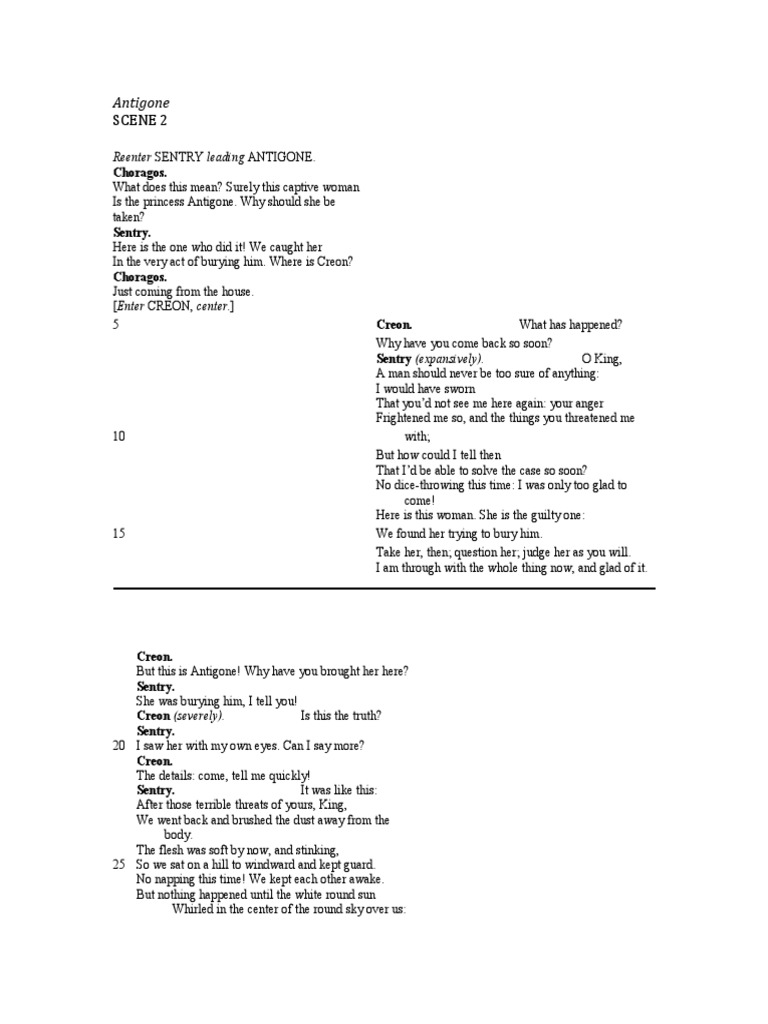 Antigone Scene 2 and Ode 2 | PDF