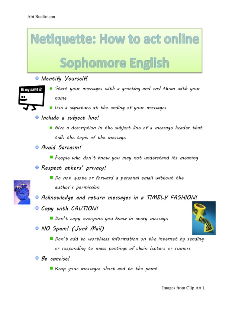 Email Etiquette Guidelines | PDF | Language Arts & Discipline | Foreign ...
