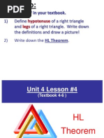Congruent Right Triangles: HL, LL, HA, LA: Hypotenuse | PDF | Triangle ...