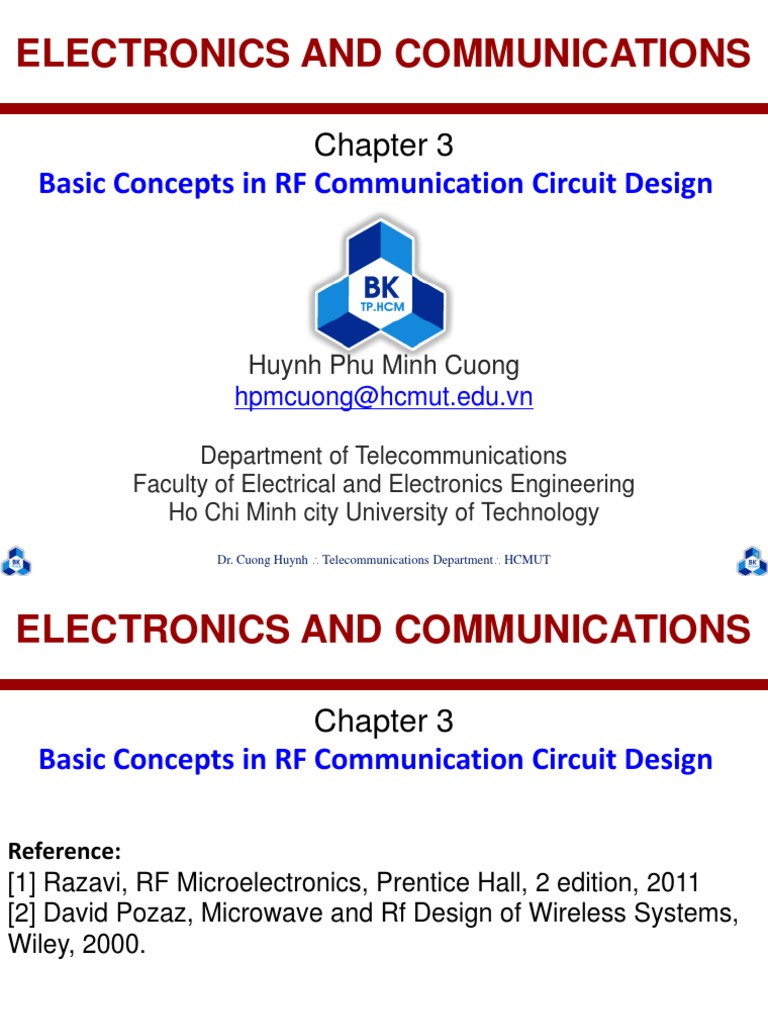 Chapter3 Basic Concepts in Radio Communications Circuit Design | PDF ...