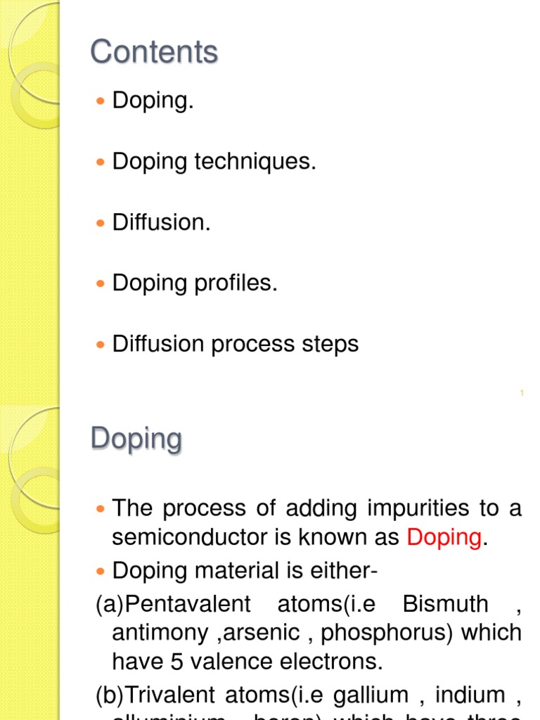 Diffusion Process | PDF | Doping (Semiconductor) | Semiconductor Devices